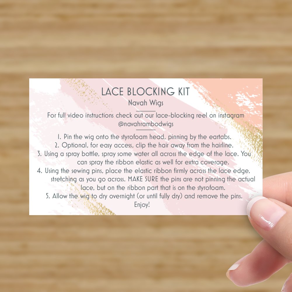 Lace Blocking Kit – Navah Wigs
